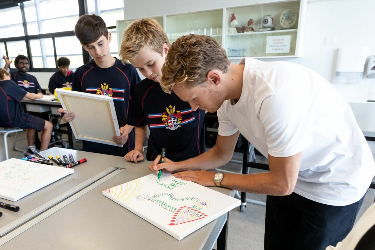 Learning Aboriginal Painting with SEM Phoenix - Brighton Grammar ...